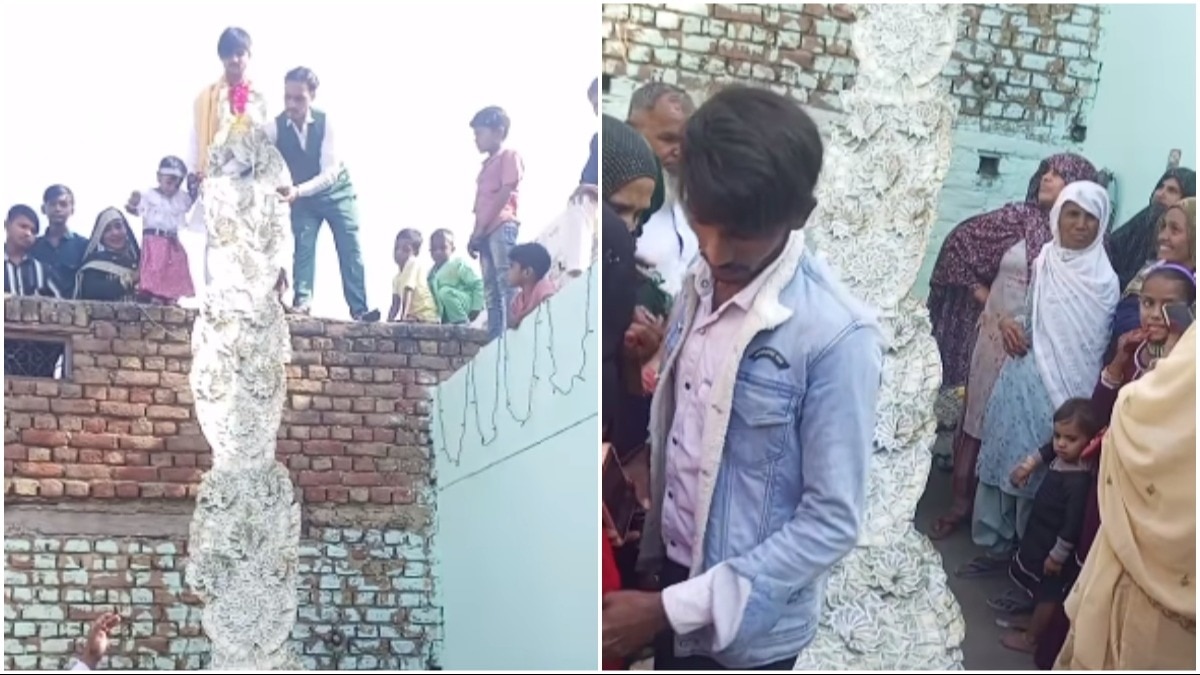 Fake or real? Groom’s massive note garland for wedding will leave you ...