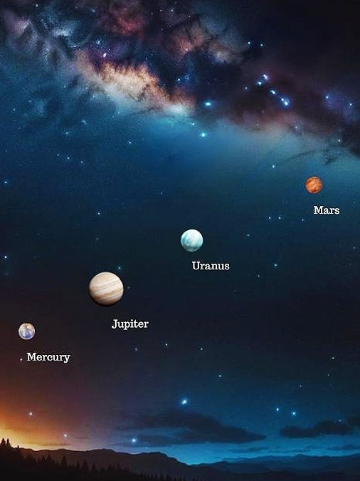 The Alignment Of Planets In The Solar System A 'parade Of Planets'