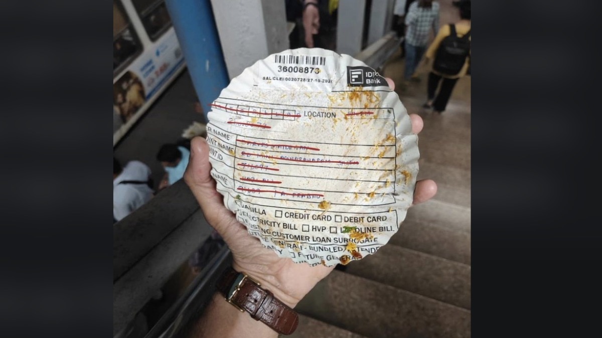 Man spots bank details on street food paper plate, internet flags data ...
