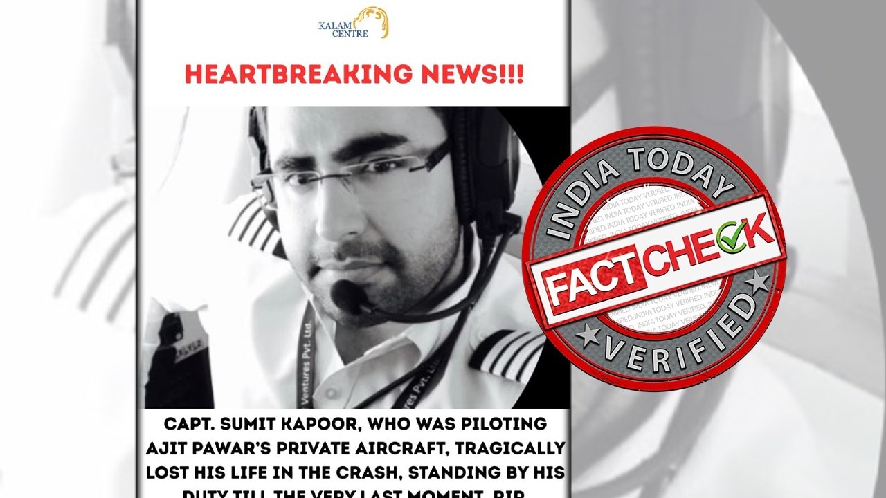 Fact Check: This is NOT the pilot of the plane carrying Ajit Pawar that ...