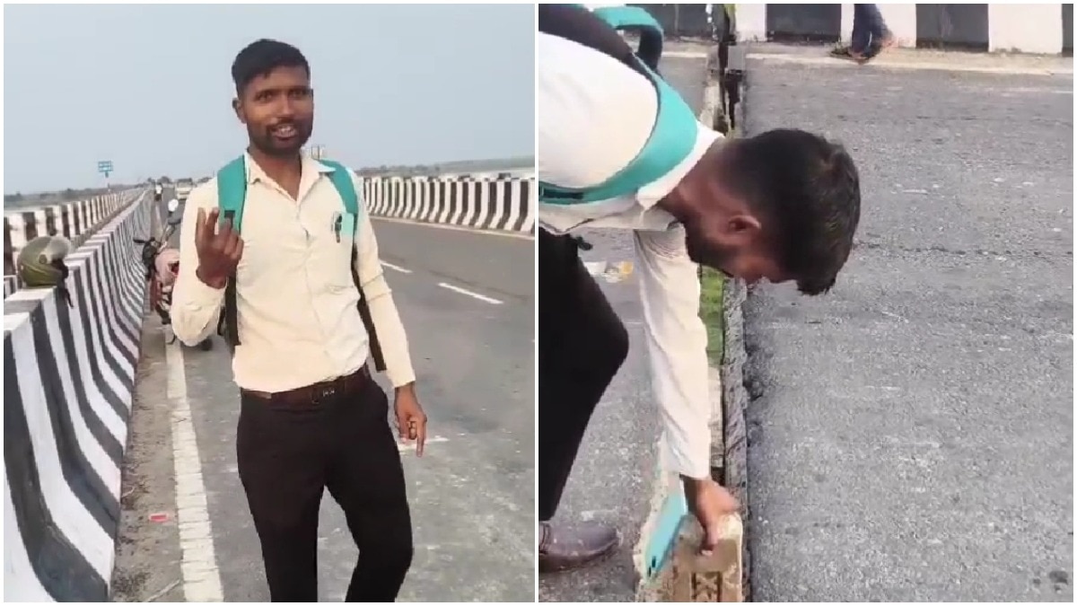 Bihar man records video of crack on bridge, then watches his phone fall ...