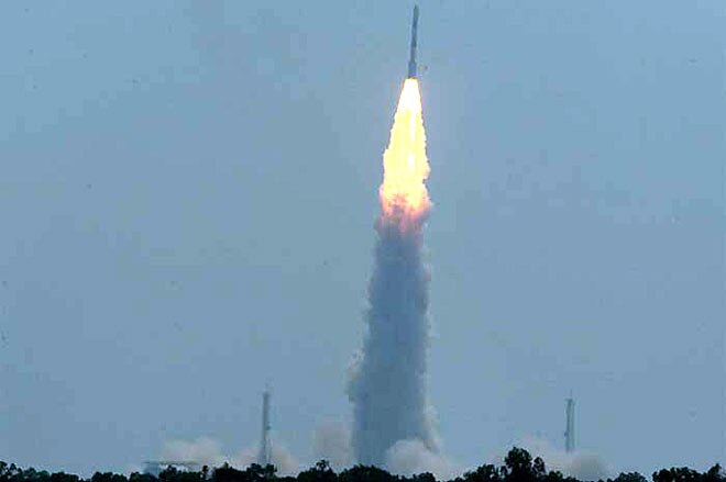 ISRO rocket carrying seven satellites successfully blasts off from ...