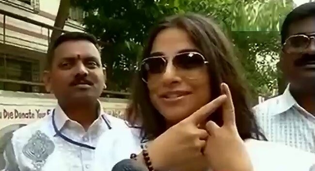 Vidya Balan casts her ballot in Mumbai - India Today