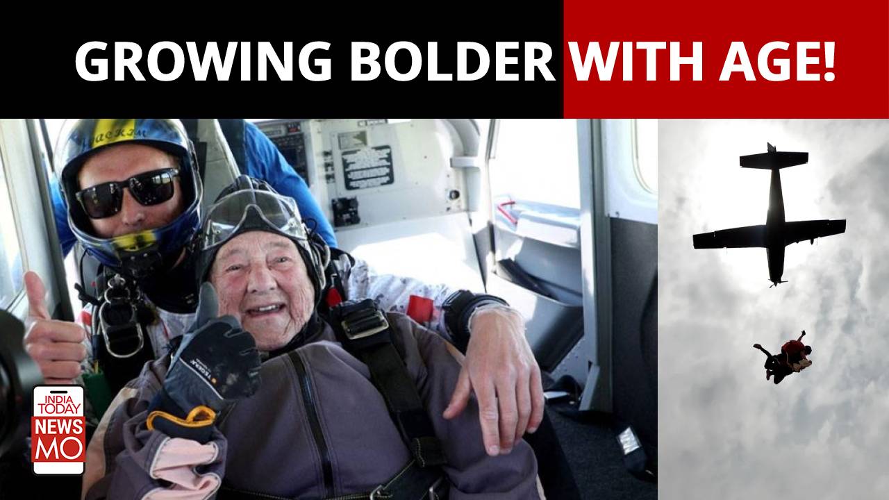 Daredevil Granny Jumps Off A Plane And Parachutes To Touch Ground