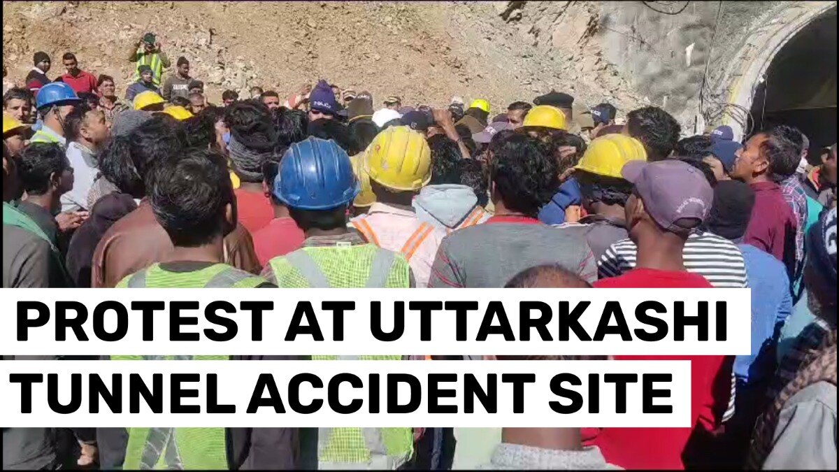 Uttarkashi tunnel collapse workers protest, demand immediate evacuation ...