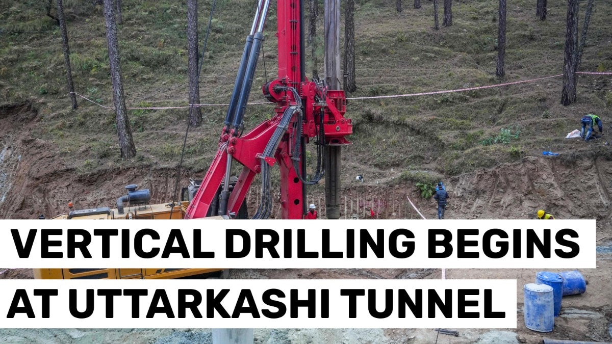 Vertical drilling begins at collapsed Uttarkashi tunnel to rescue 41 ...