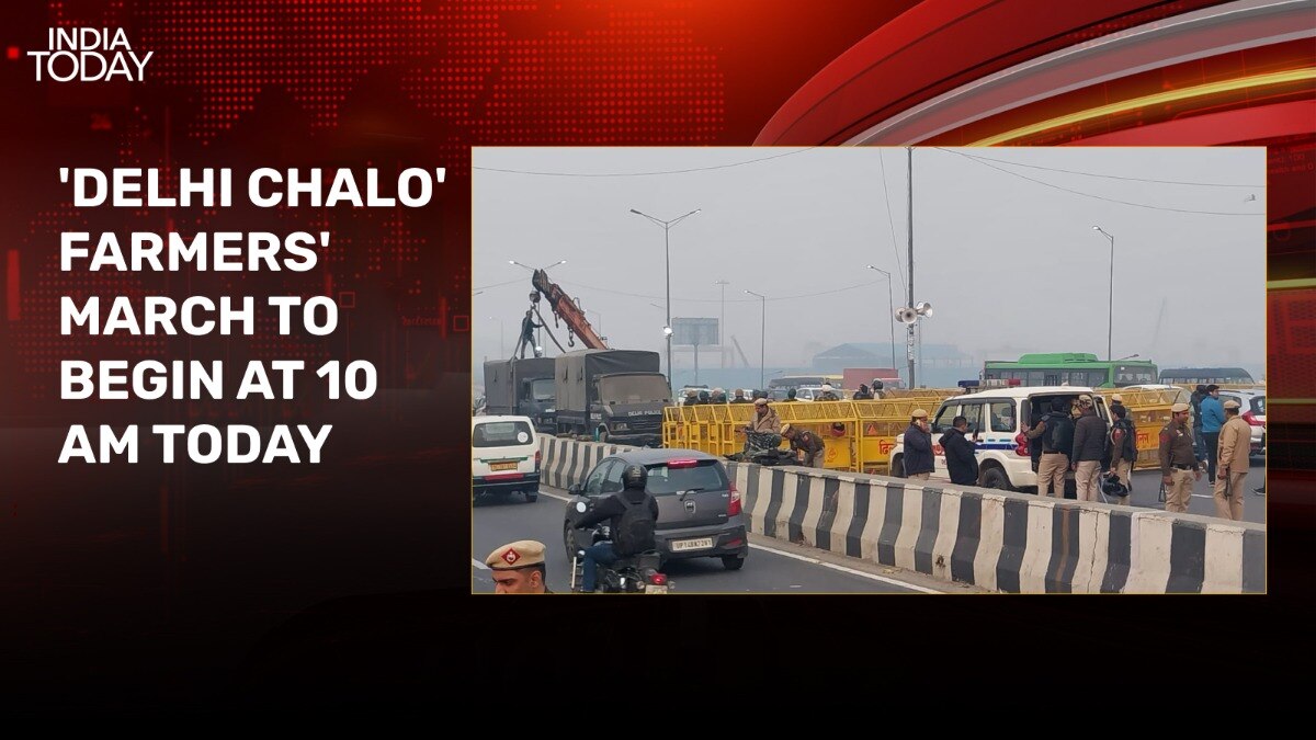 Video: Security tightened at Delhi borders as farmers' march to begin ...