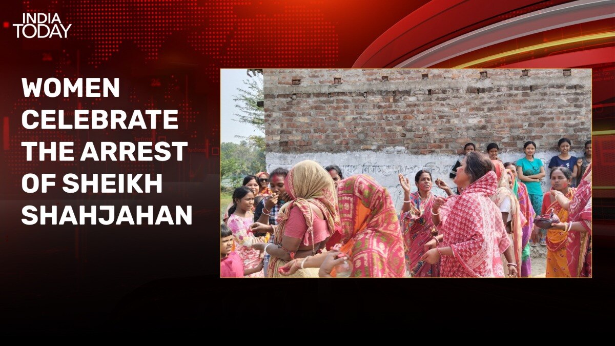 Women in Sandeshkhali celebrate arrest of Sheikh Shahjahan - India Today