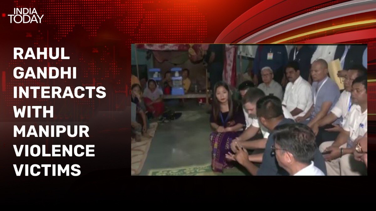 Rahul Gandhi visits relief camp in Manipur's Churachandpur district ...