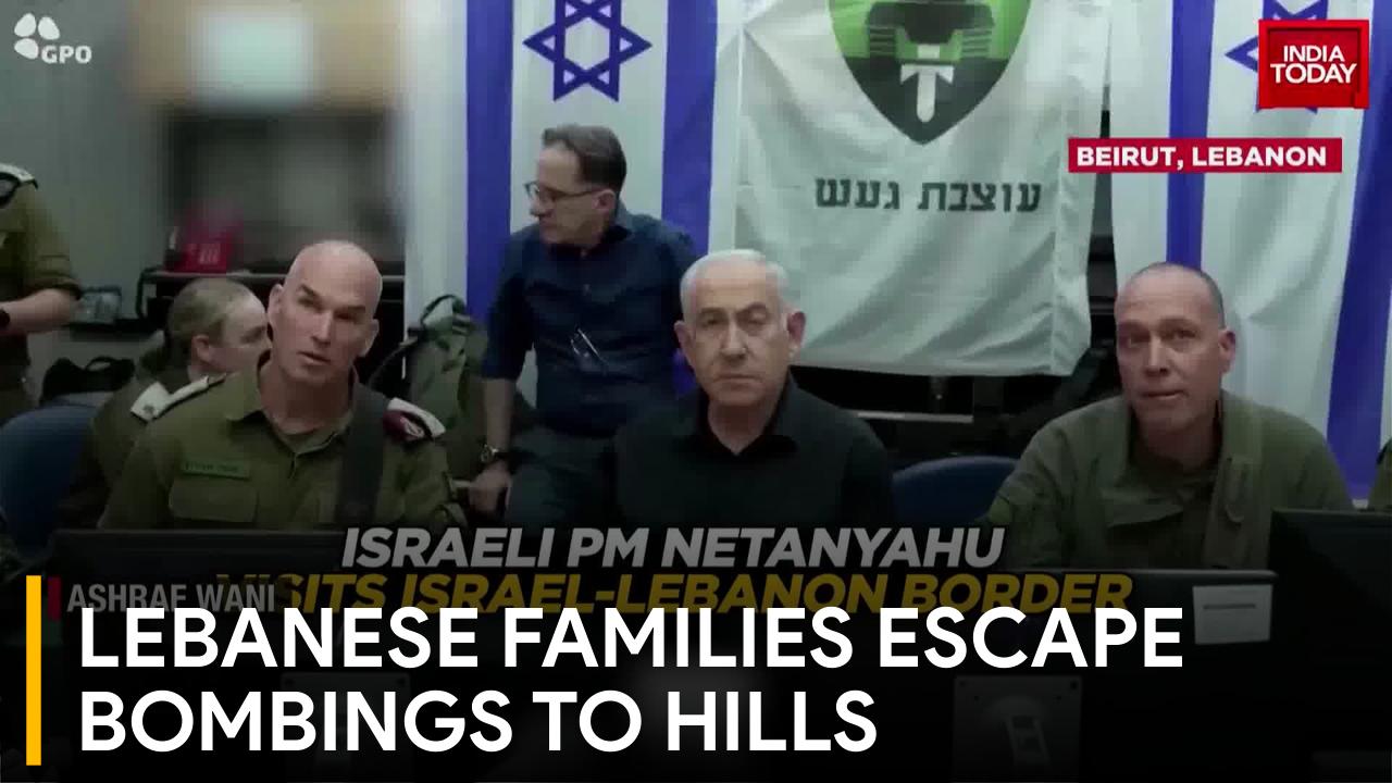 Lebanese Families Escape Bombings to Hills - India Today