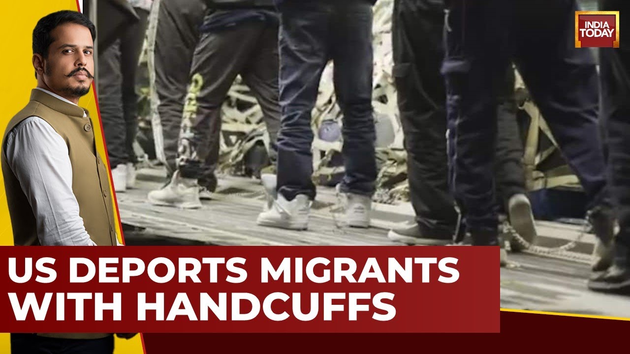 US video shows deported illegal Indian migrants in chains - India Today