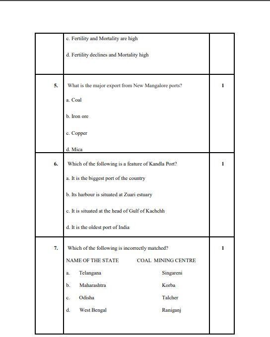 Practice This Cbse Class 12 Geography Sample Paper 2023 To Score High