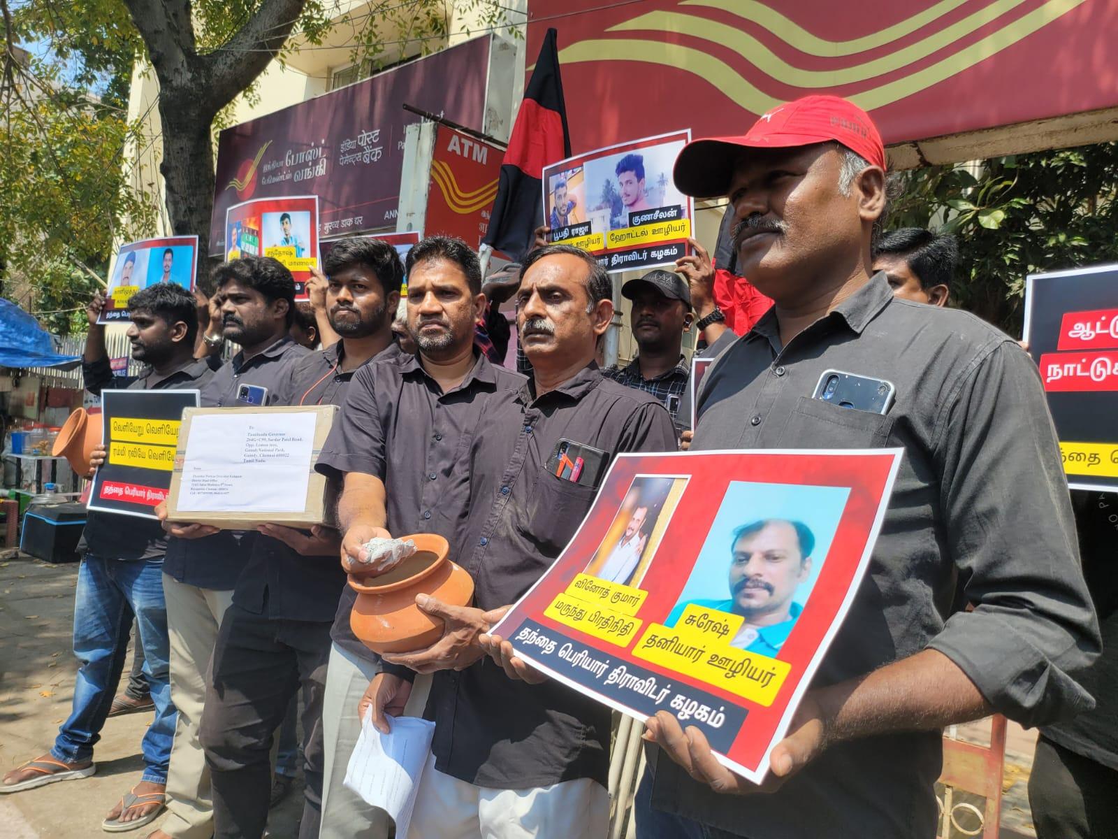 Pro-Dravidian outfit sends packets of ashes to Raj Bhavan, demand Bill ...