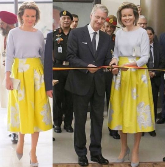 In pictures: Belgium's Queen Mathilde dresses elegantly during her trip ...