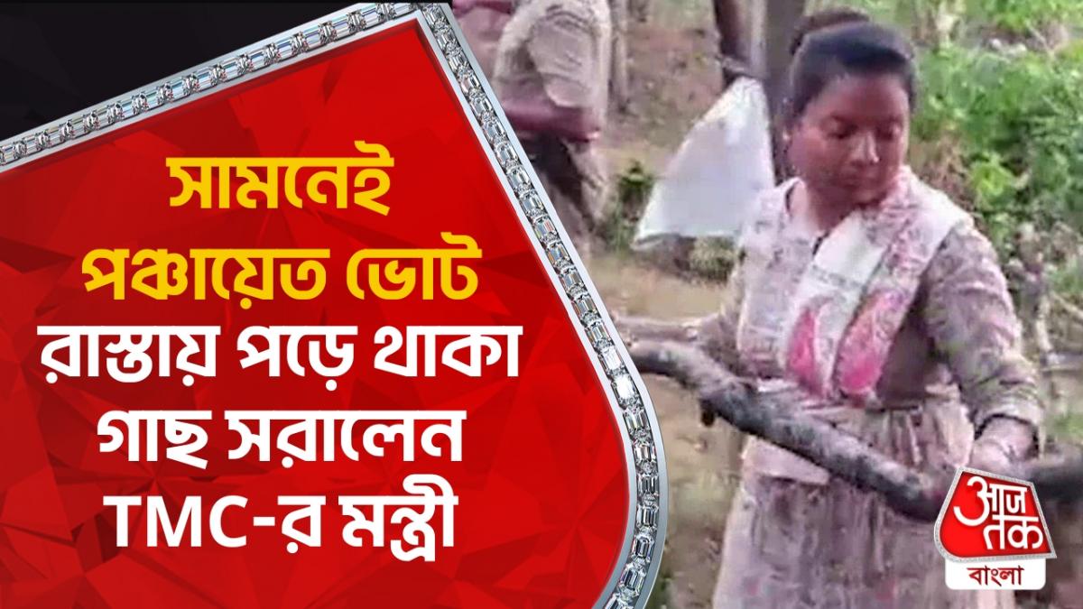 Bankura News Update: সামনেই পঞ্চায়েত ভোট, রাস্তায় পড়ে থাকা গাছ সরালেন TMC-র মন্ত্রী - South ...