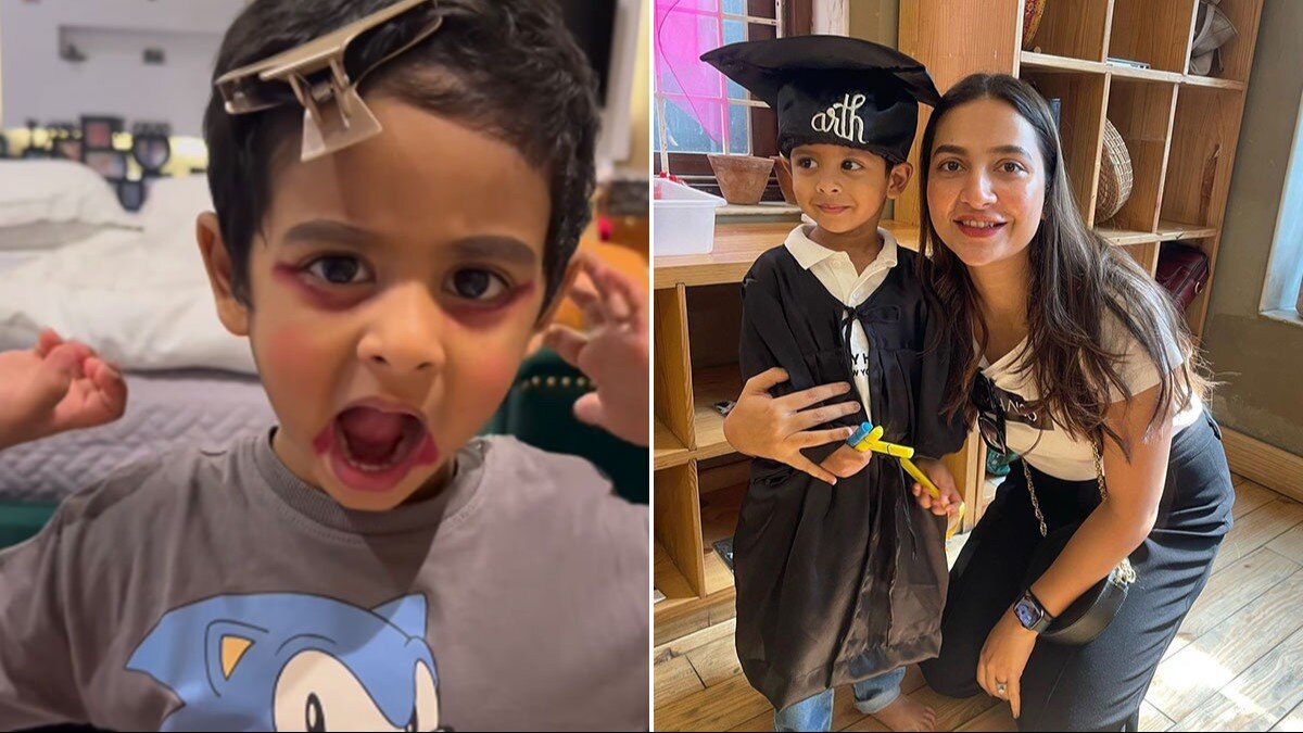 Subhashree- Yuvaan: 'ভ্যাম্পায়ার' সেজেছে ছোট্ট ইউভান, রূপটানে শুভশ্রী! VIRAL VIDEO - Subhashree ...