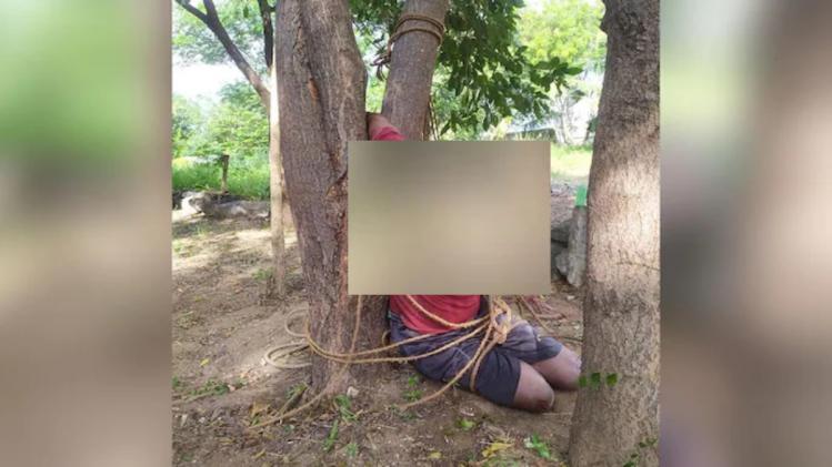 Mob attack in chennai: മോഷണം ആരോപിച്ച് യുവാവിനെ മരത്തിൽ കെട്ടിയിട്ട് ...