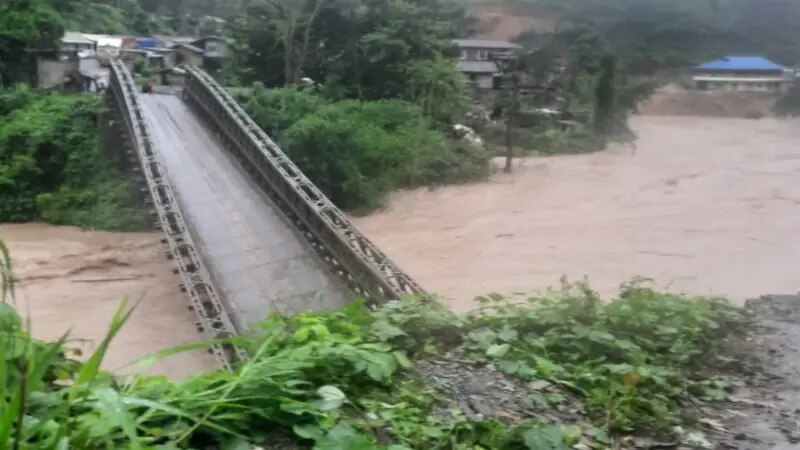 Irang Bridge along NH-37 collapsed due to incessant rainfall - bridge ...