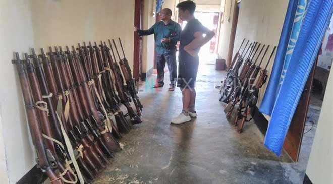 Manipur Village Defence Forces Lay Down Guns demanding remuneration ...