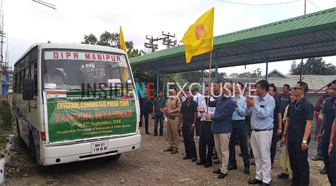Manipur CM flags off press tour to Myanmar. - manipur cm flags off ...