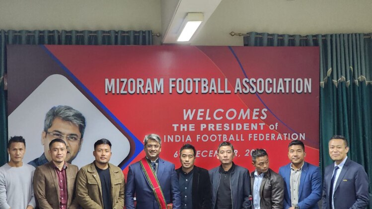 AIFF president arrives at Aizawl, attends Mizoram Premier League's ...