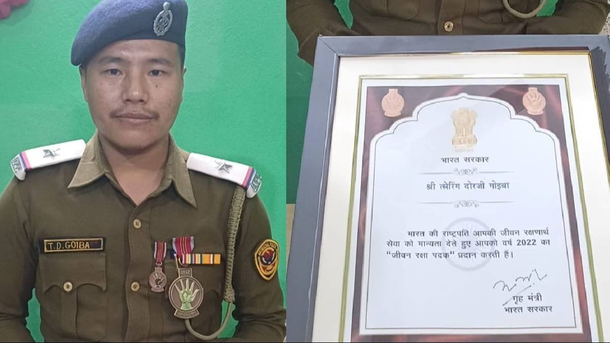 Arunachal: President of India awards ASI Tsering Dorjee Goiba with Jeevan Raksha Padak ...