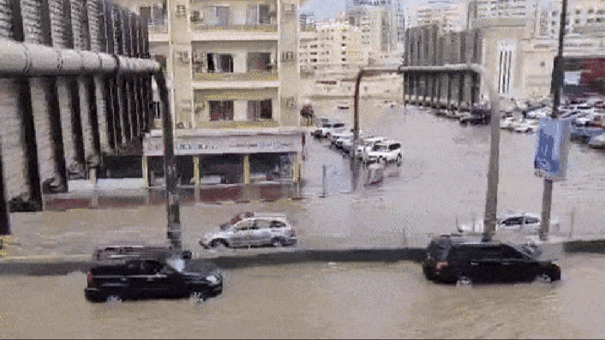 Dubai wears a flooded look after heavy rain brings city to a standstill ...