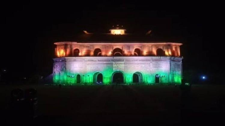 Assam: Sivasagar’s historic Rang Ghar illuminates in hues of the ...