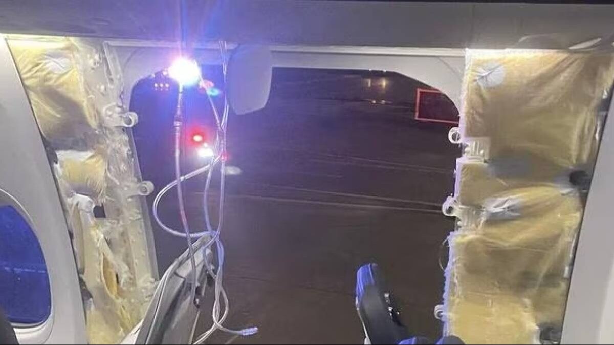 Alaska Boeing aircraft makes emergency landing after plane door blows out mid-air at Portland ...