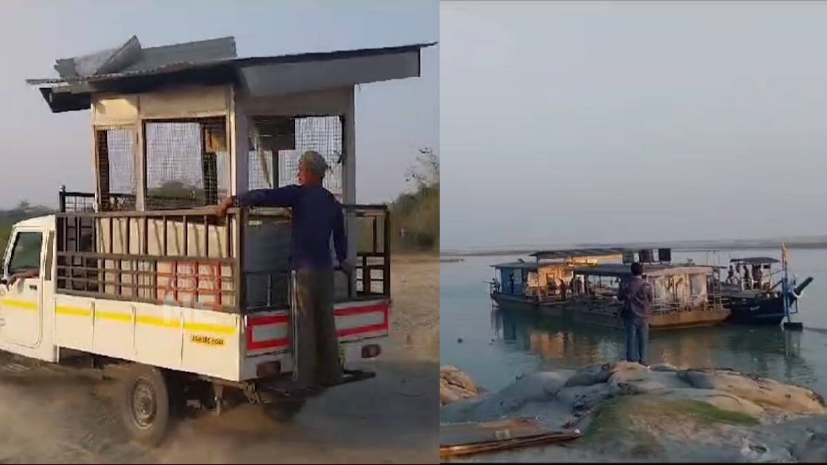 Kamalabari ferry ghat relocated in Assam's Majuli - Assam