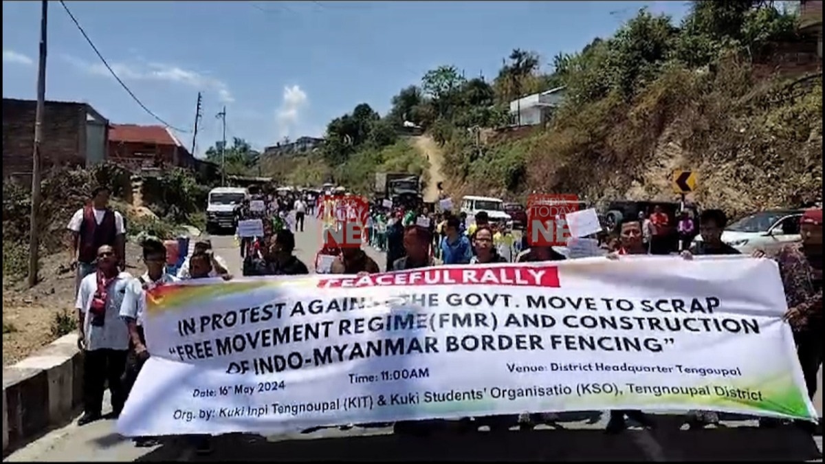 Manipur: Massive rally held in Tengnoupal to protest Centre's decision ...
