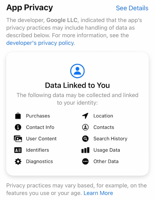 Google adds iOS' app privacy labels to Gmail; here's what it collects ...