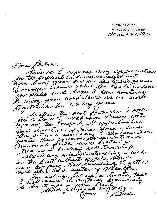 'I will never do anything to hurt you or your family': Ratan Tata in ...