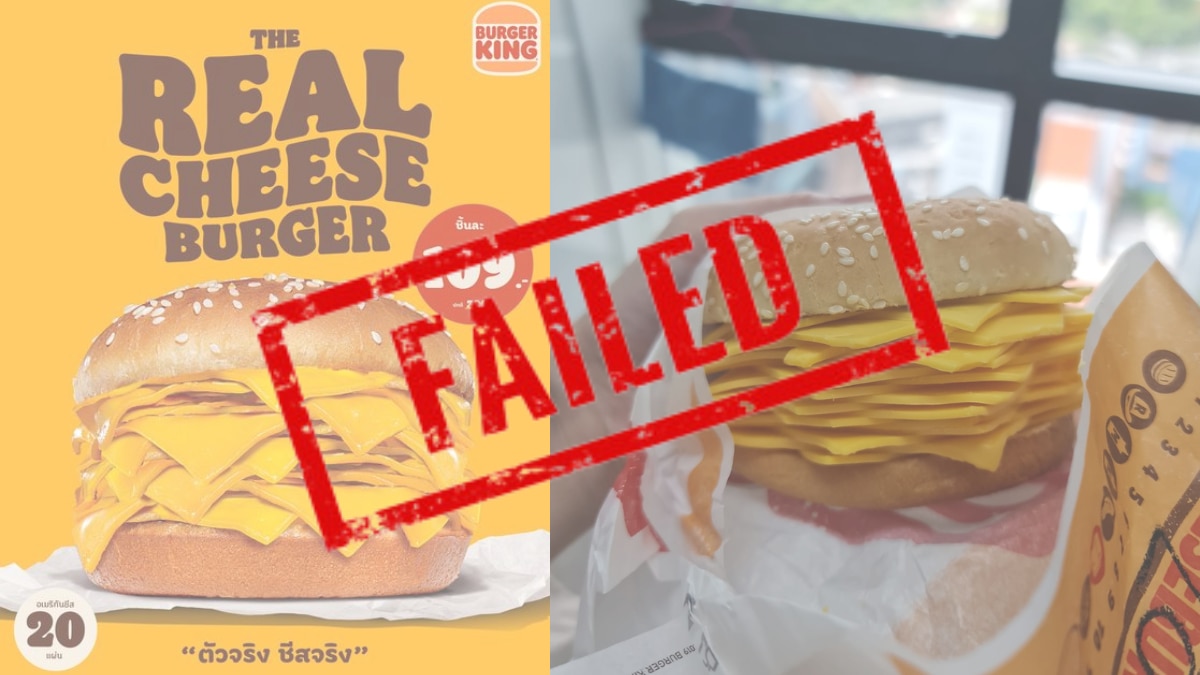 That 20-cheese slice Real Cheeseburger by Burger King Thailand could ...