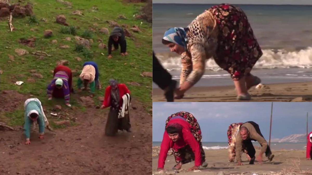 The Ulas family from Turkey walks on all fours and according to ...