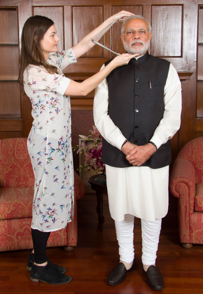 Modi waxing eloquent as usual, this time at Madame Tussauds