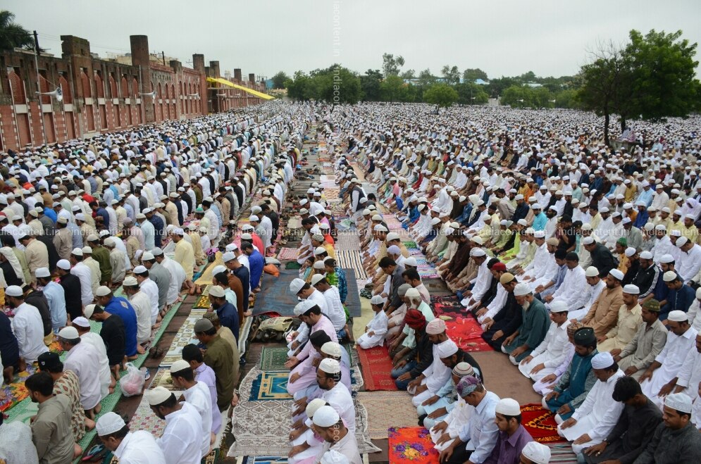Buy Muslim devotees offering prayer on the occasion of Eid Pictures ...