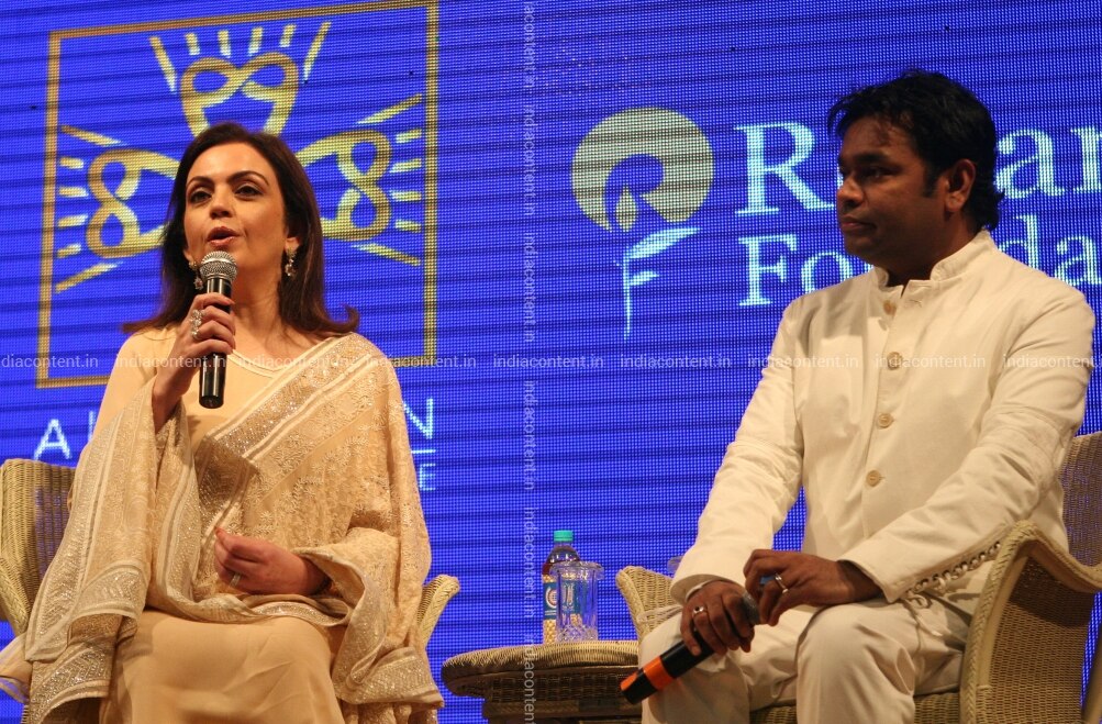 Buy Neeta Ambani with AR Rahman Pictures, Images, Photos By Bhaskar ...