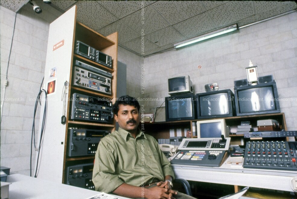 Buy Mahesh Mathai, Advertisement Film Director sitting in his studio ...