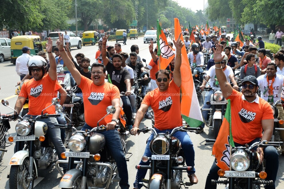 Buy NAMO Again Bike Rally Pictures, Images, Photos By K Asif - News pictures