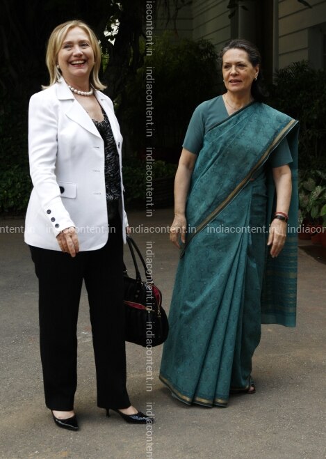 Buy Hillary Clinton meets Indian leaders Pictures, Images, Photos By ...