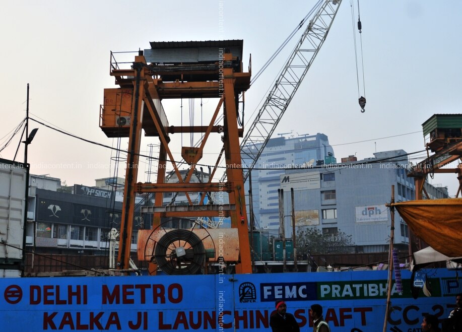 Buy Delhi Metro work progress Pictures, Images, Photos By Qamar Sibtain ...