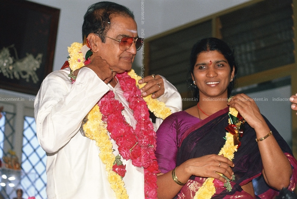 Buy NT RAMA RAO, LAXMI PARVATHI DURING THEIR WEDDING ANNIVERSARY Pictures, Images, Photos By DAS ...