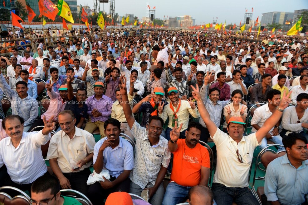 Buy NARENDRA MODI RALLY IN MUMBAI Pictures, Images, Photos By Mandar ...