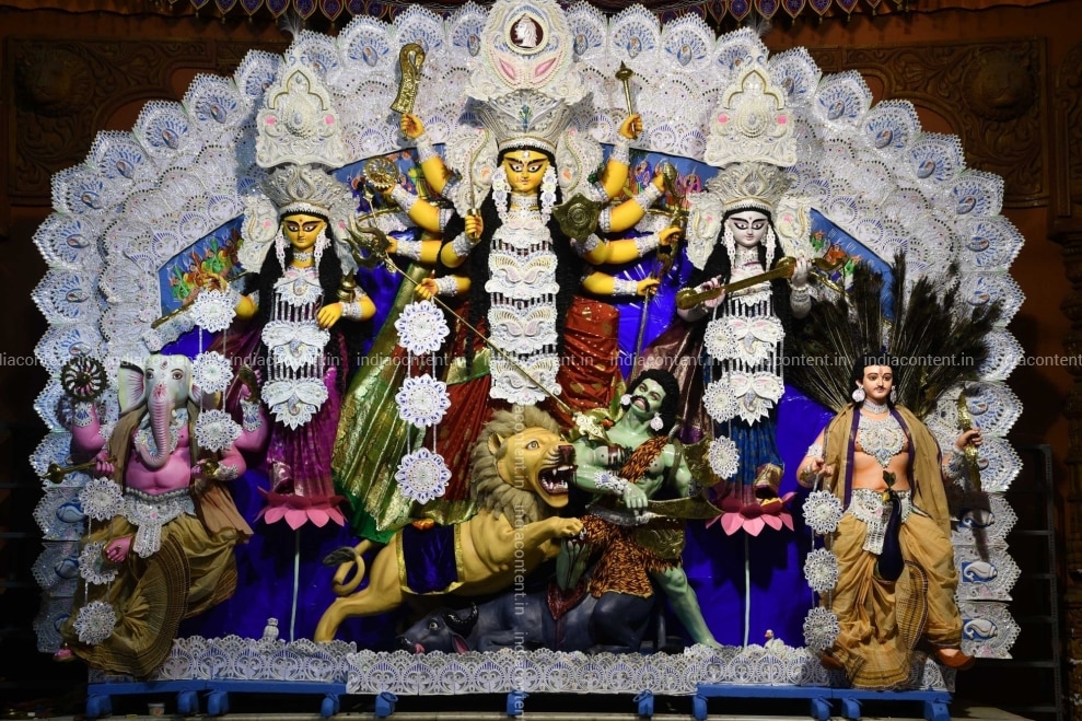 Buy Patna An idol of Goddess Durga at Bengali Akhara temple on Maha ...