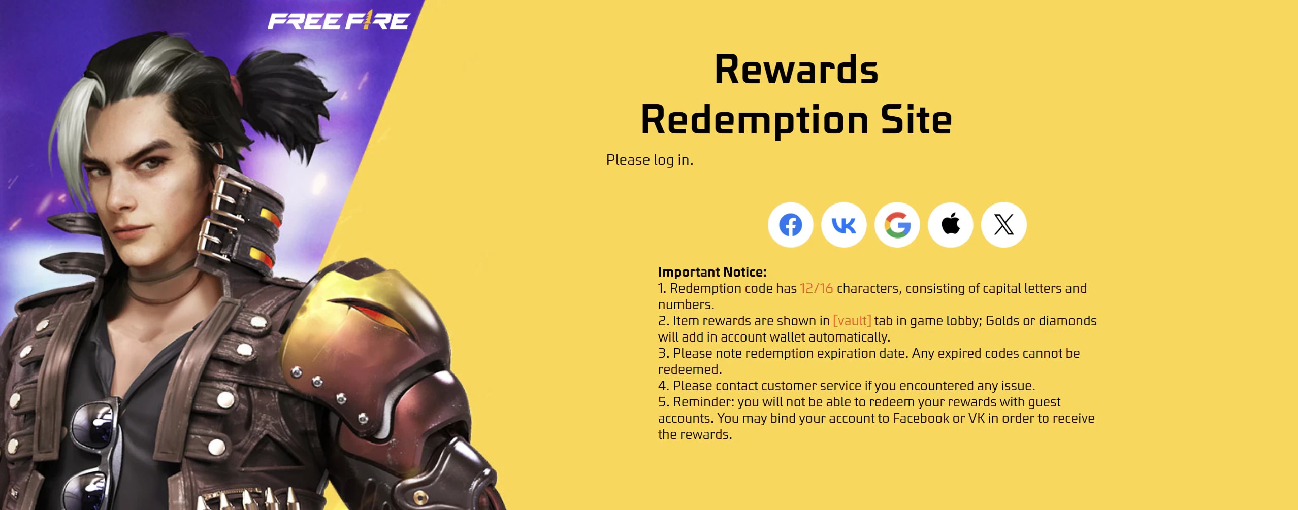 Garena Free Fire MAX Redeem Codes for March 21, 2025