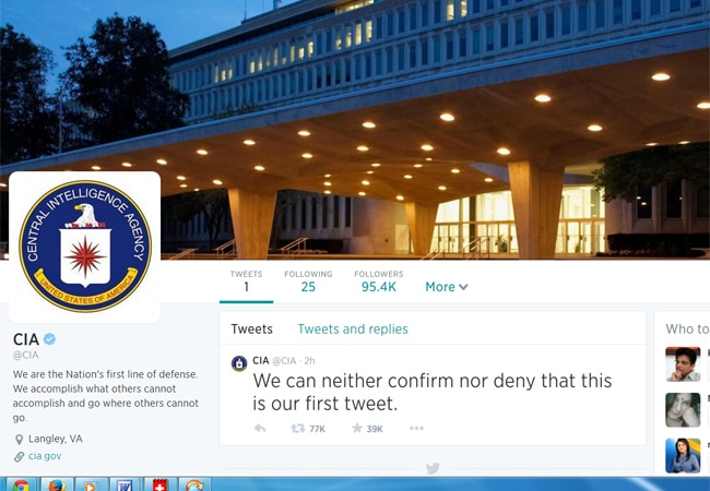 Now, CIA has presence on Twitter, uses @CIA handle - India Today