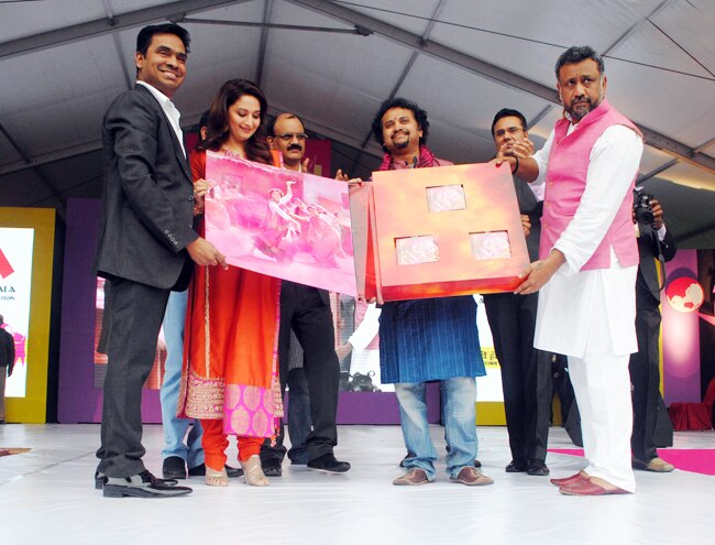 Madhuri Dixit launches Gulaab Gang music in Benaras!