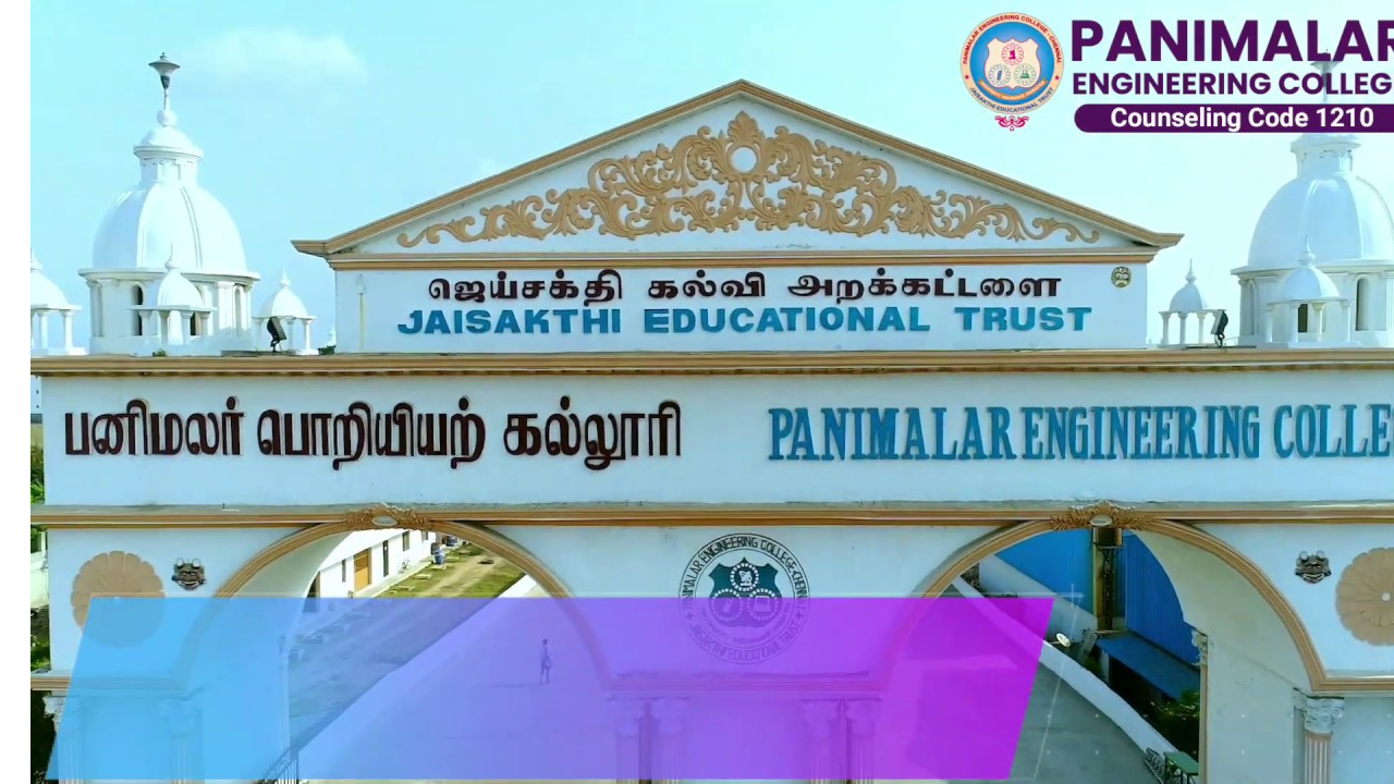 Panimalar Engineering College, Poonamallee Admission, Courses Offered ...