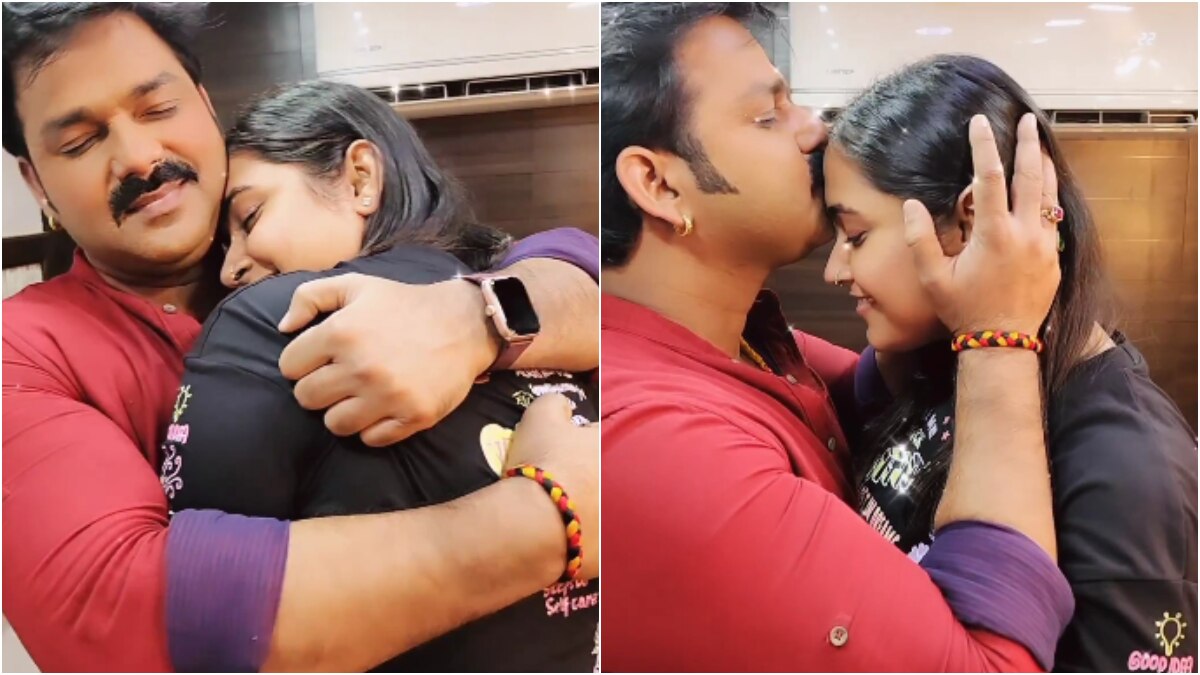 पवन सिंह को तीसरी बार हुआ प्यार? एक्ट्रेस को किया 'KISS', Video - Bhojpuri actor pawan singh ...